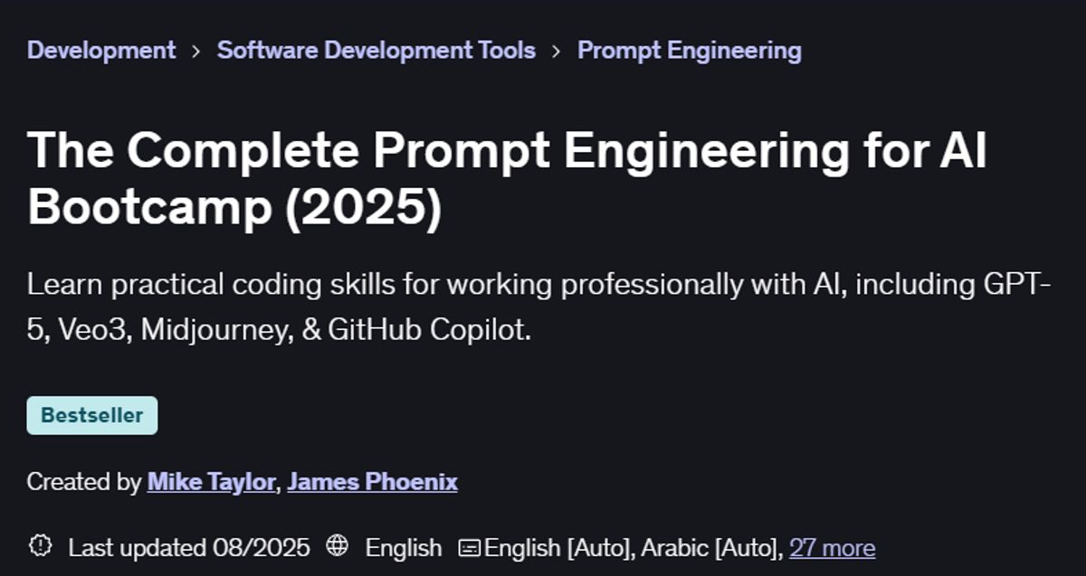 The Complete Prompt Engineering for AI Bootcamp (2025) — Python Coding (CLCODING) - Buymeacoffee