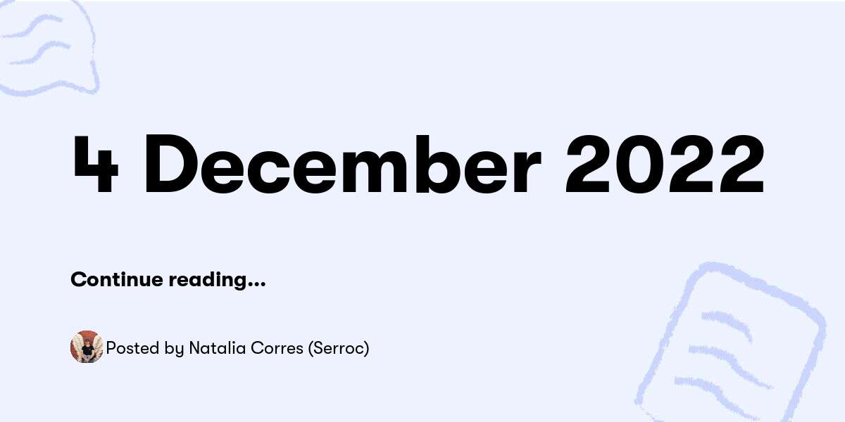 4 December 2022 — Natalia Corres (Serroc) - Buymeacoffee