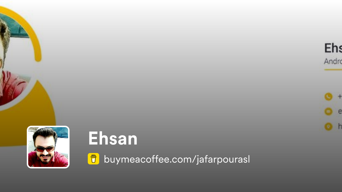 Ehsan is creating applications,games... - Buymeacoffee
