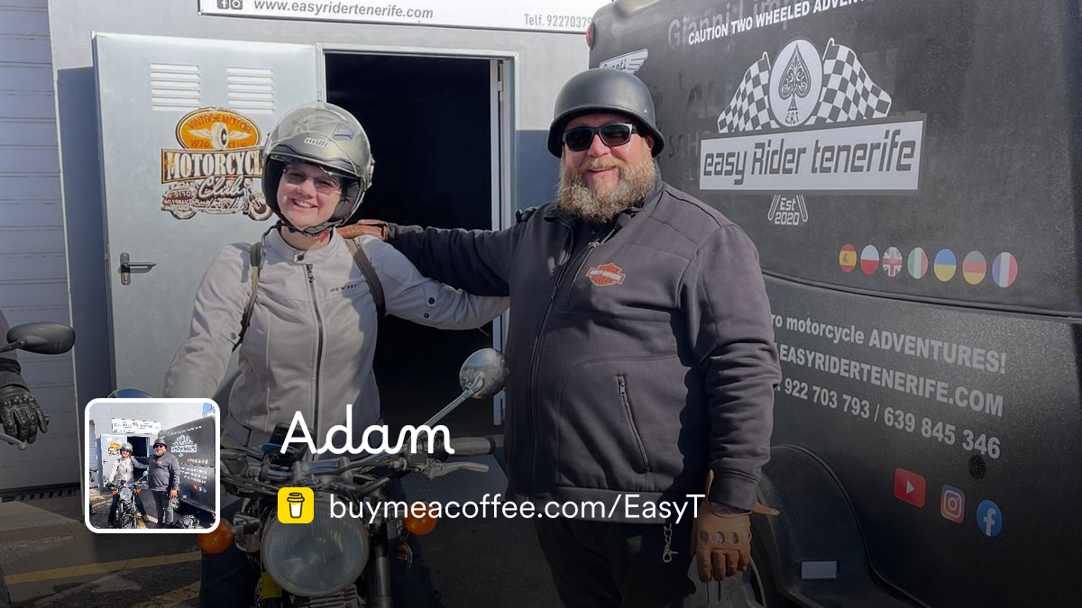 Adam is Easy Rider Tenerife - Motorcycle Adventures - Buymeacoffee