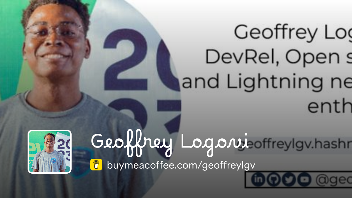 Geoffrey Logovi is advocacate for open source community, product, and devs - Buymeacoffee