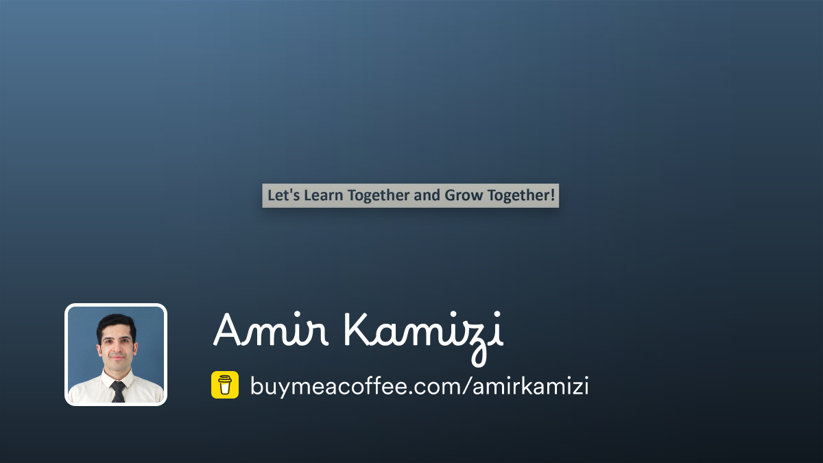 Membership | Amir Kamizi - Buymeacoffee