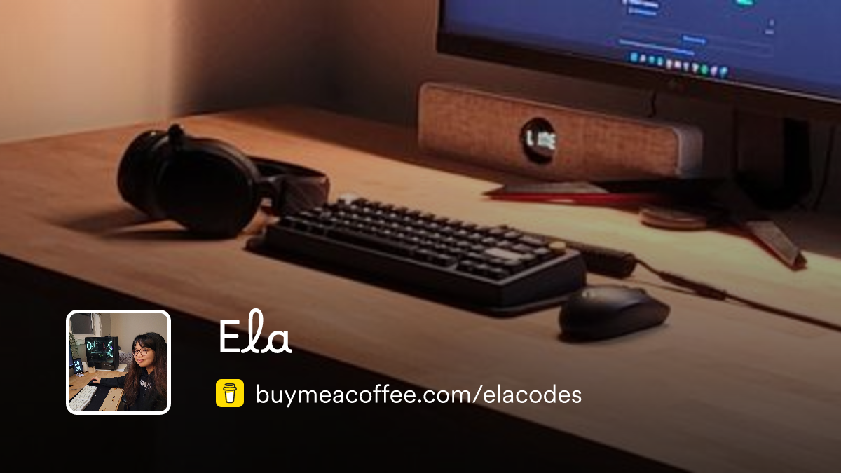 Ela is creating coding projects and sharing motivation. - Buymeacoffee