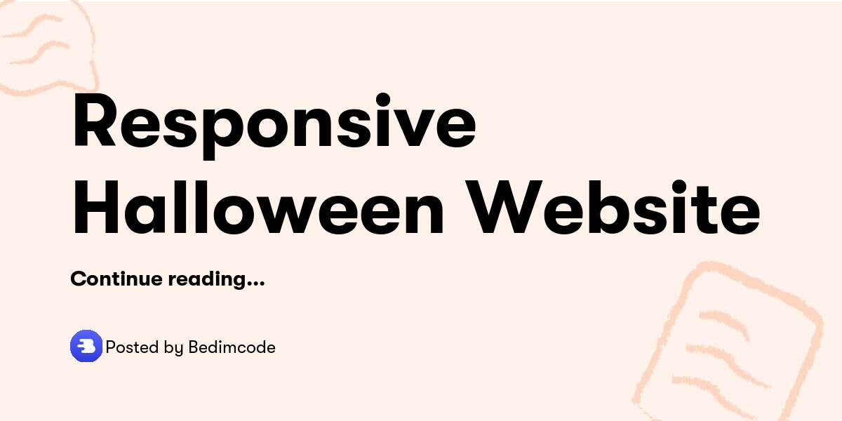 Responsive Halloween Website — Bedimcode - Buymeacoffee Responsive Halloween Website — Bedimcode - Buymeacoffee