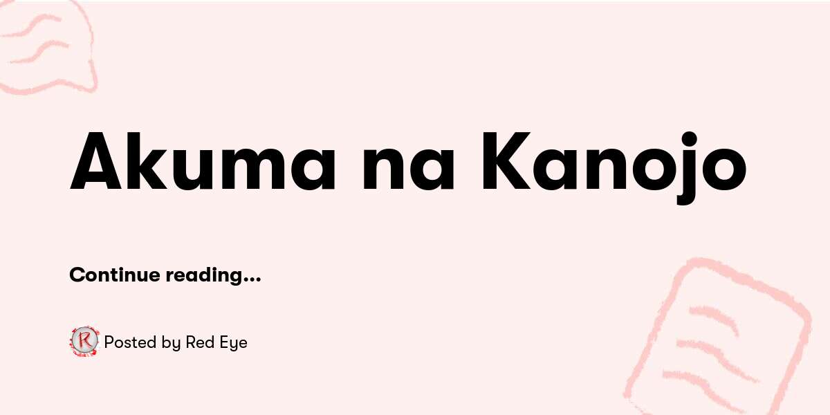 Akuma na Kanojo — Red Eye - Buymeacoffee