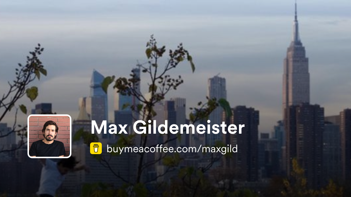 Max Gildemeister - Buymeacoffee