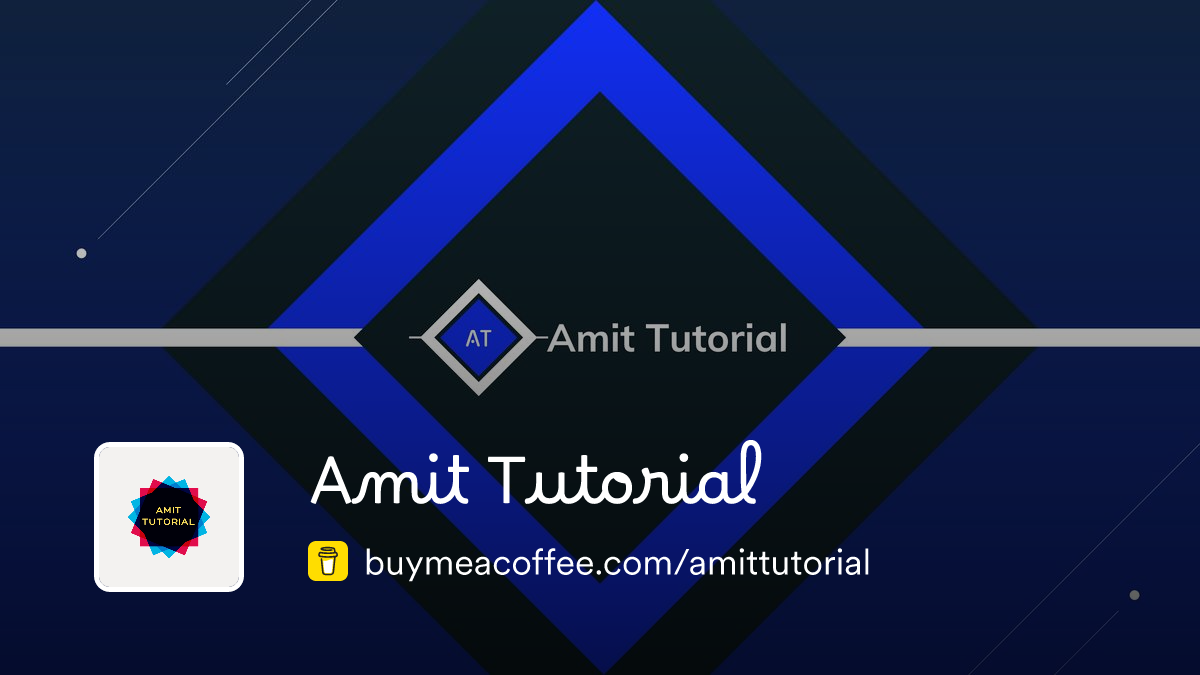 Amit Tutorial - Buymeacoffee
