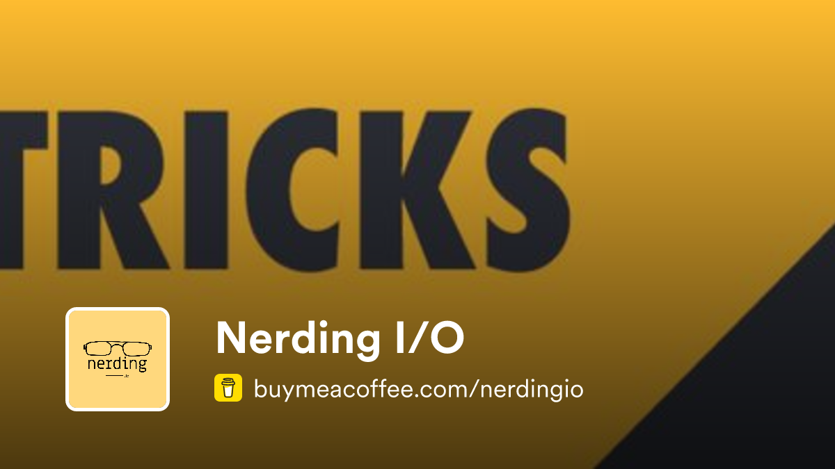 Nerding I/O - Buymeacoffee