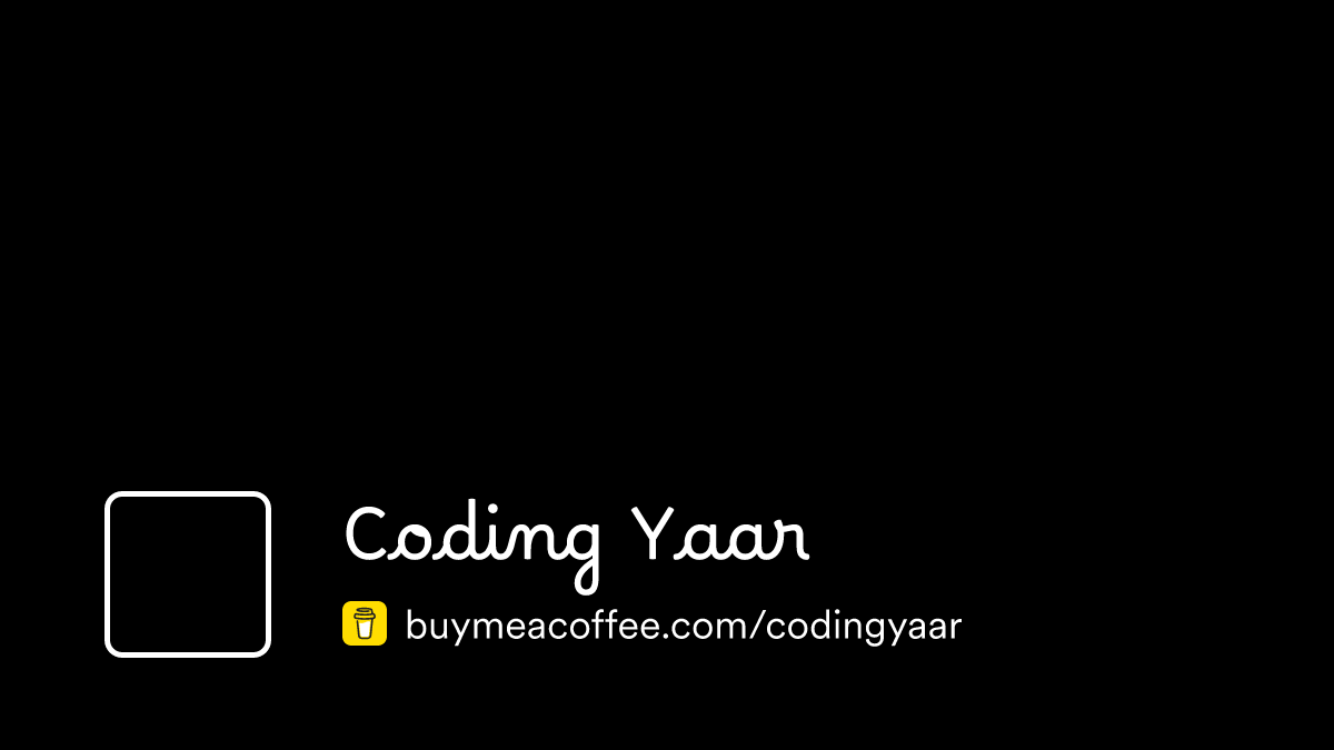 Coding Yaar - Buymeacoffee