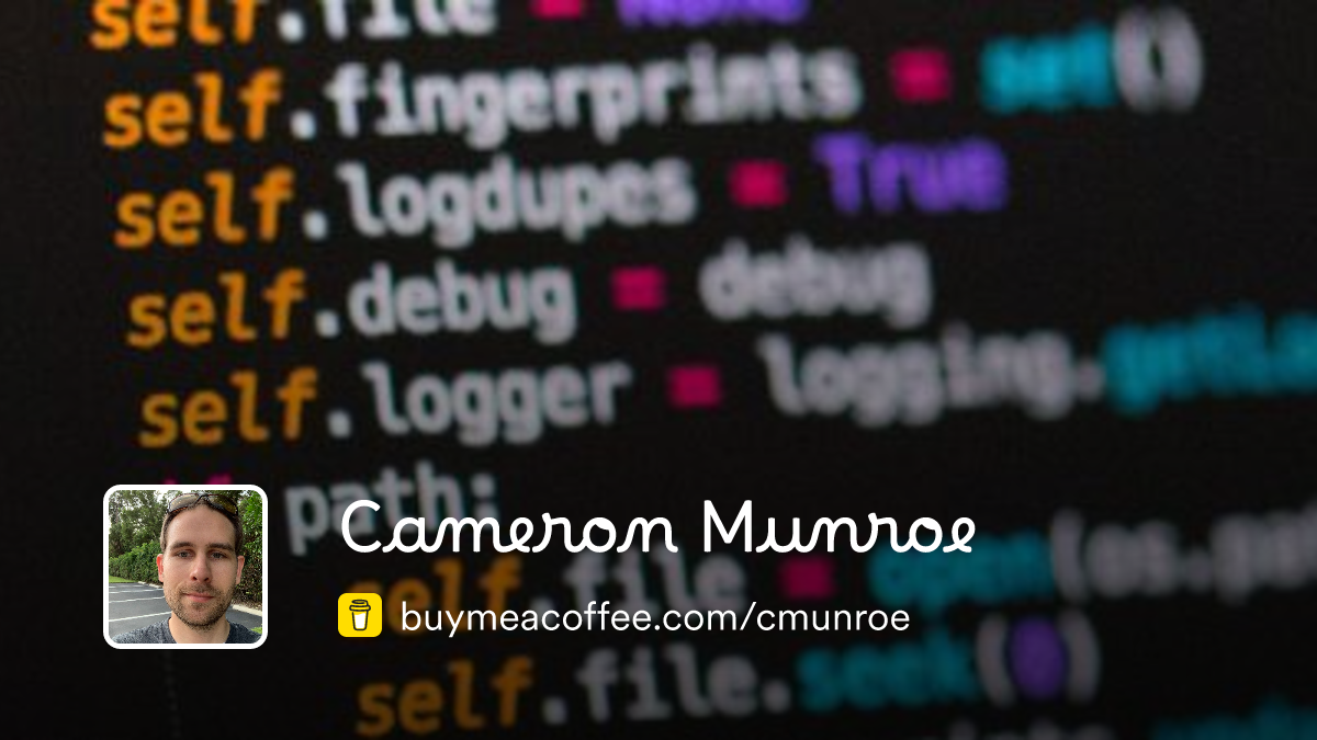 Cameron Munroe - Buymeacoffee