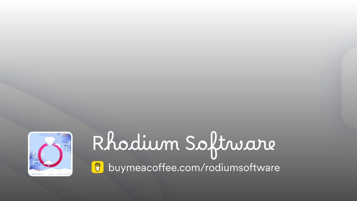 Rhodium Software - Buymeacoffee
