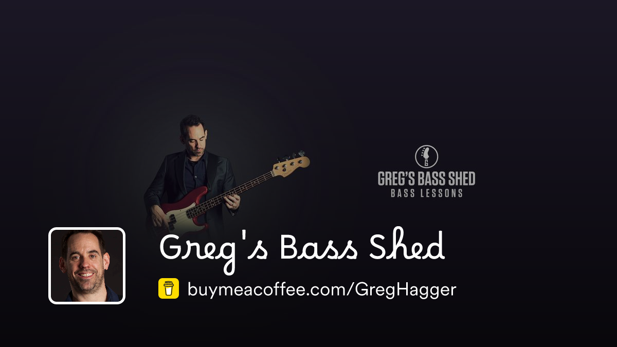 Greg's Bass Shed is here for bass players worldwide - Buymeacoffee