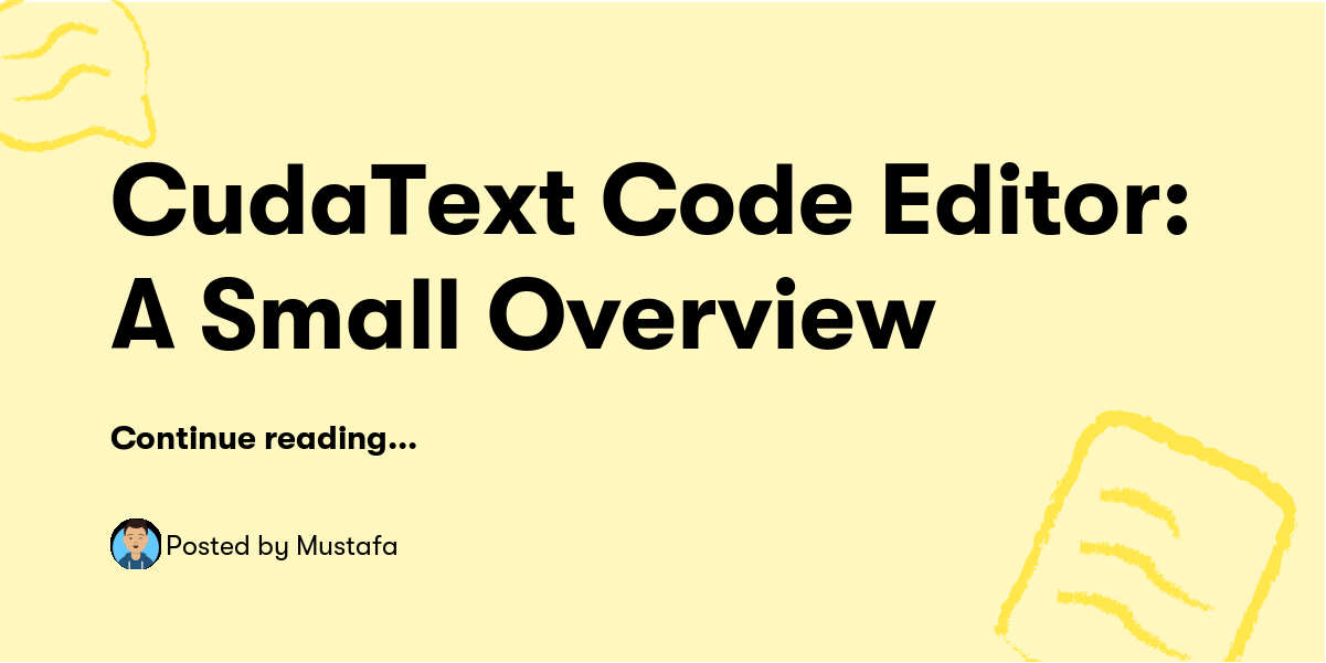 CudaText Code Editor: A Small Overview — Mustafa - Buymeacoffee