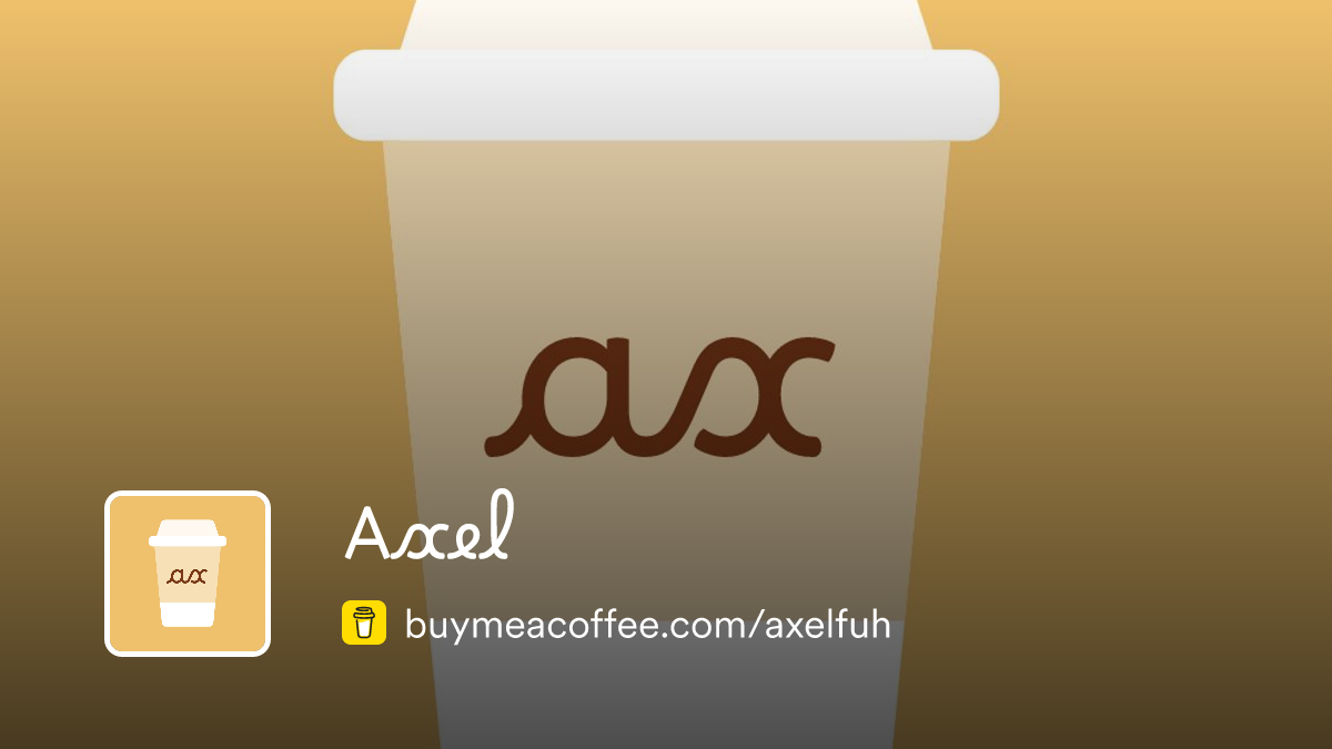 Axel is coding! - Buymeacoffee