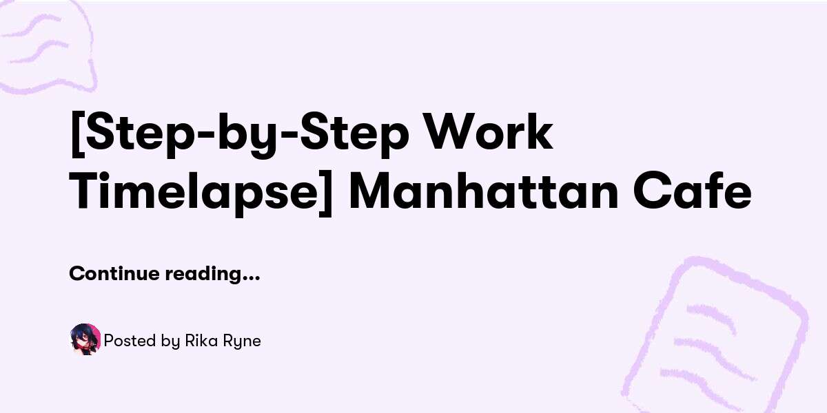 [Step-by-Step Work+Timelapse]Anchorage — Rika Ryne - Buymeacoffee