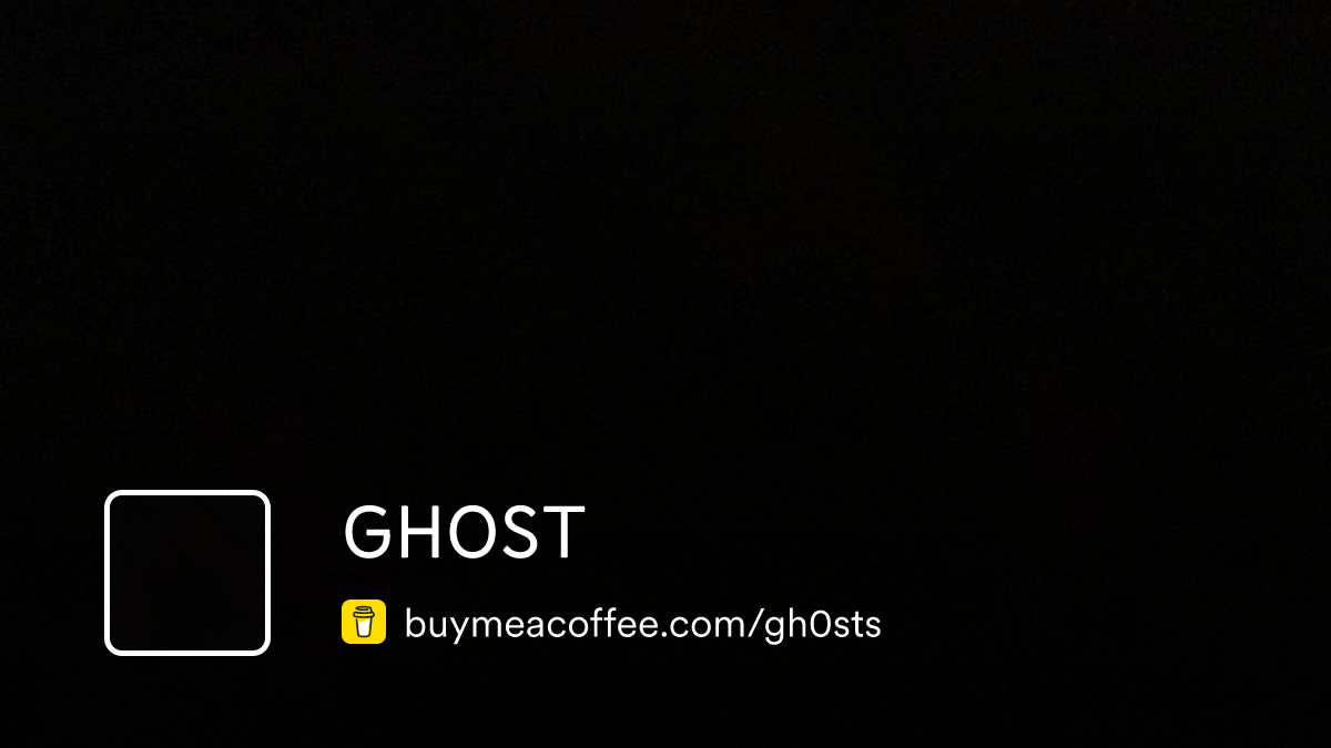 GHOST - Buymeacoffee