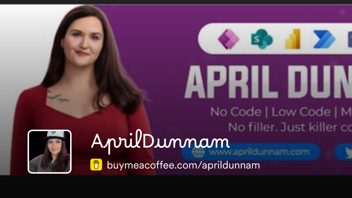 AprilDunnam is building low code solutions - Buymeacoffee