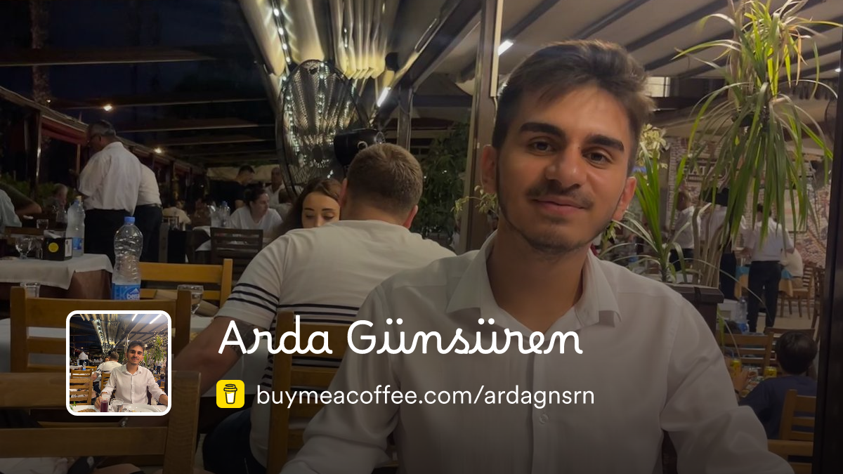 Arda Günsüren is Software Development - Buymeacoffee