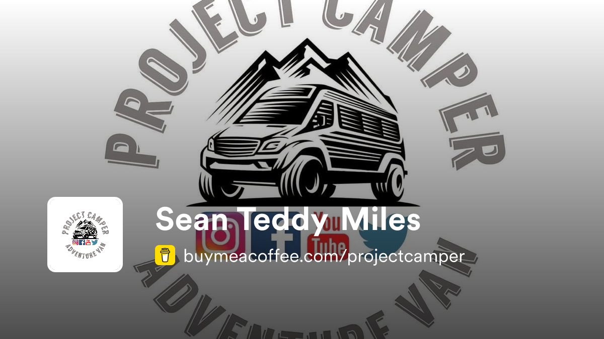 Sean Teddy Miles is living full time van life on YouTube - Buymeacoffee