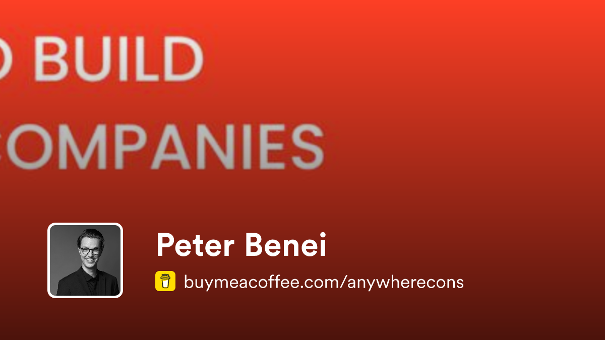 Peter Benei - Buymeacoffee