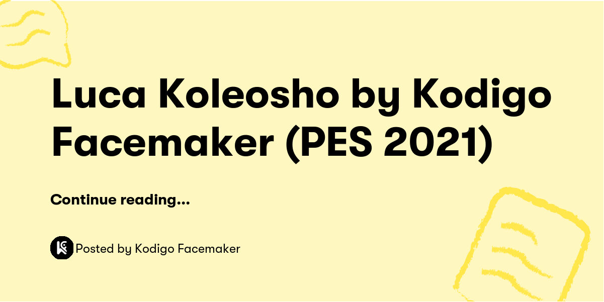 Luca Koleosho by Kodigo Facemaker (PES 2021) — Kodigo Facemaker ...