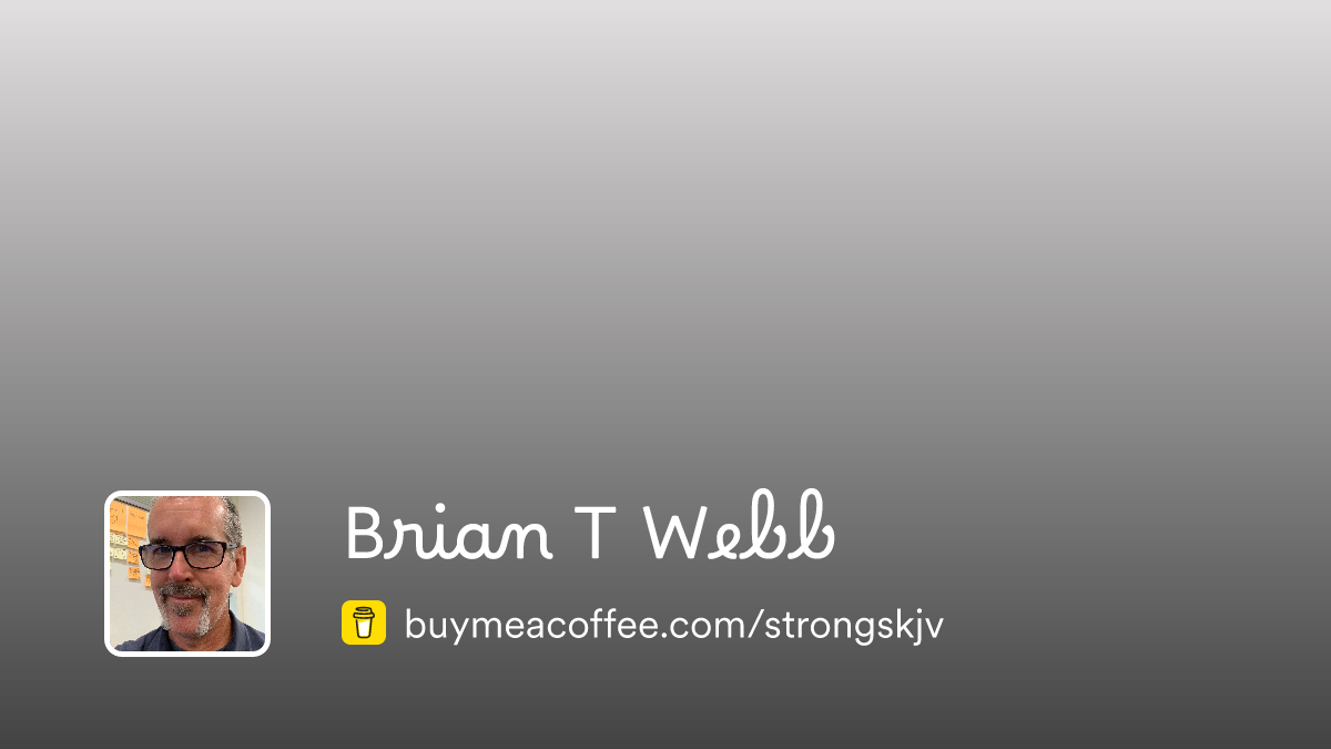 Brian T Webb - Buymeacoffee