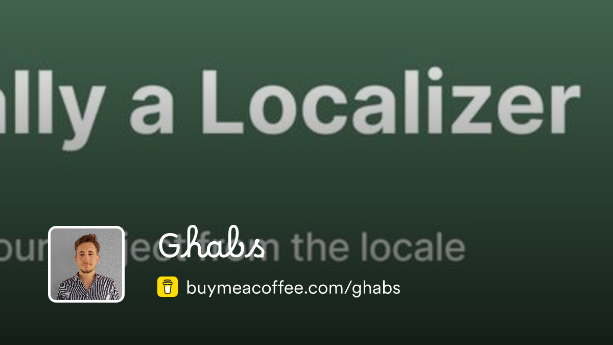 Ghabs is Literally building a cool Localizer Figma plugin - Buymeacoffee