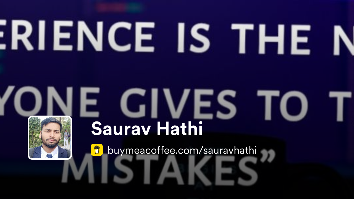 Saurav Hathi - Buymeacoffee