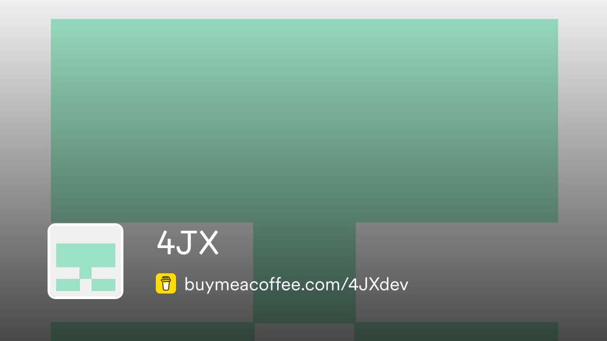 4JX is Creator of open source software - Buymeacoffee