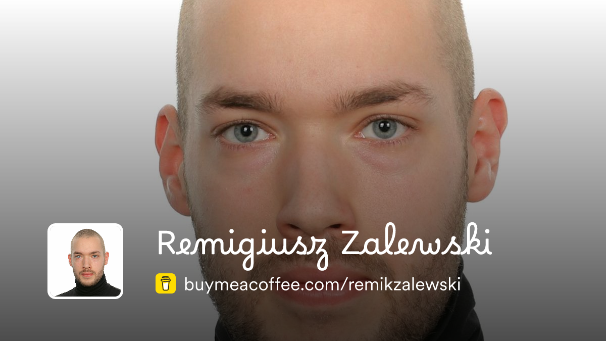 Remigiusz Zalewski is creating .NET Software Enginnering YouTube Videos - Buymeacoffee
