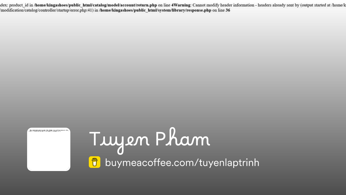 Tuyen Pham - Buymeacoffee