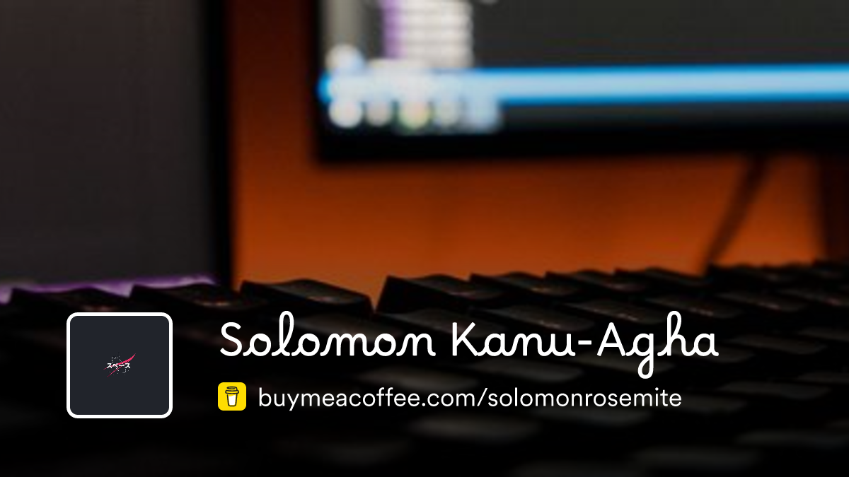 Solomon Kanu-Agha is creating Open Source Software on GitHub🐙 - Buymeacoffee