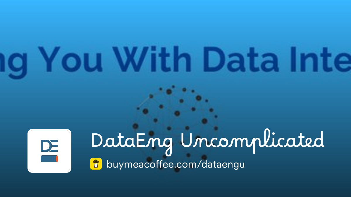DataEng Uncomplicated is Creating AWS data engineering content on Youtube and Medium - Buymeacoffee