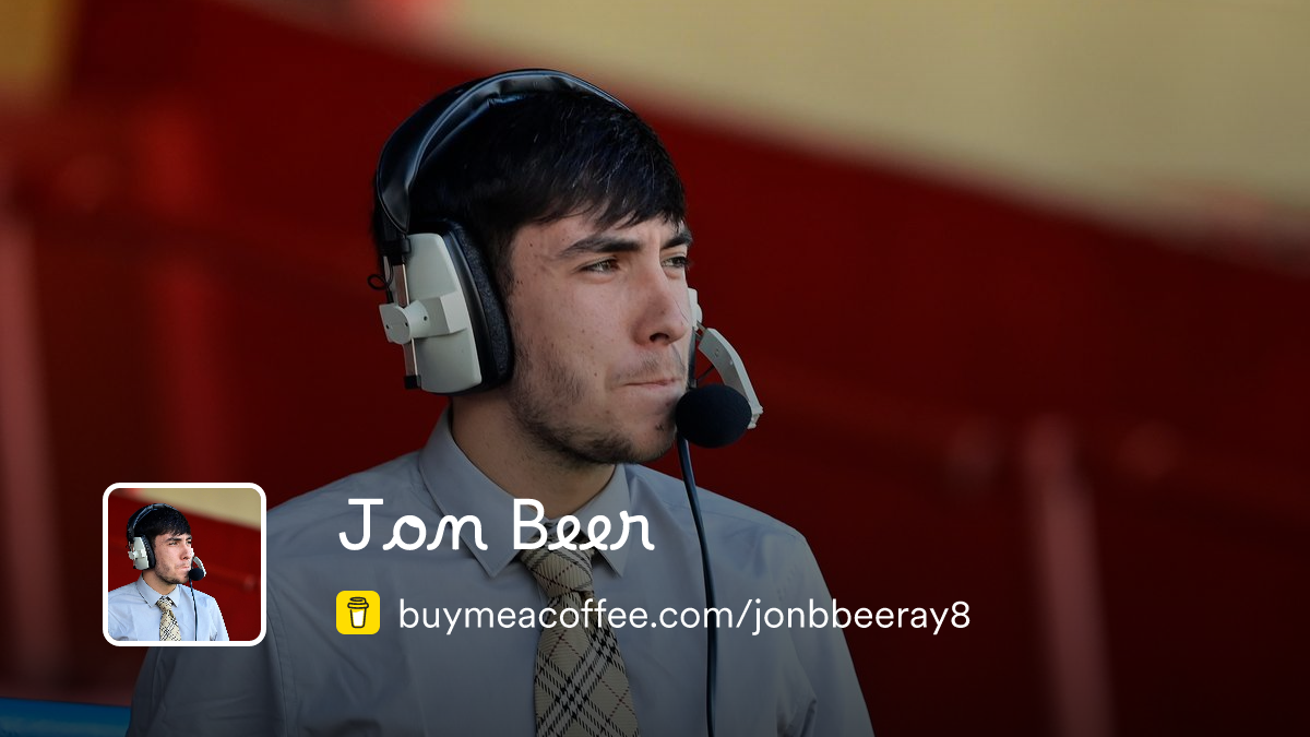 Jon Beer is a sports podcaster and sports broadcaster - Buymeacoffee