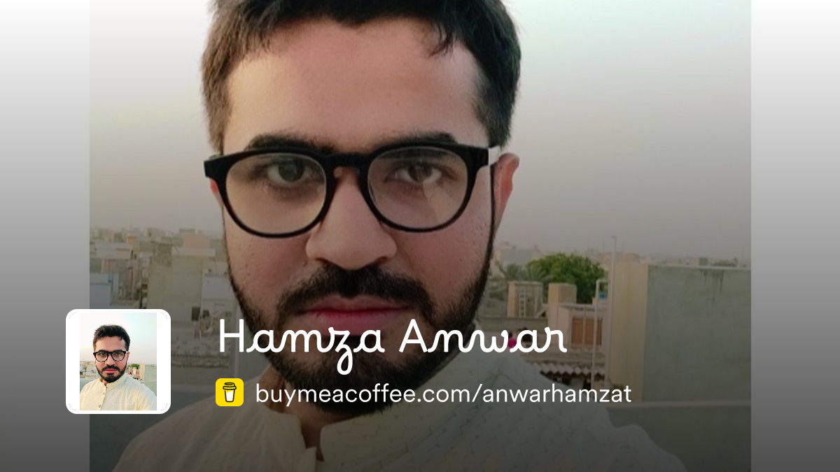 Hamza Anwar is I create content on ReactJS and JavaScript Programmatic Solutions - Buymeacoffee