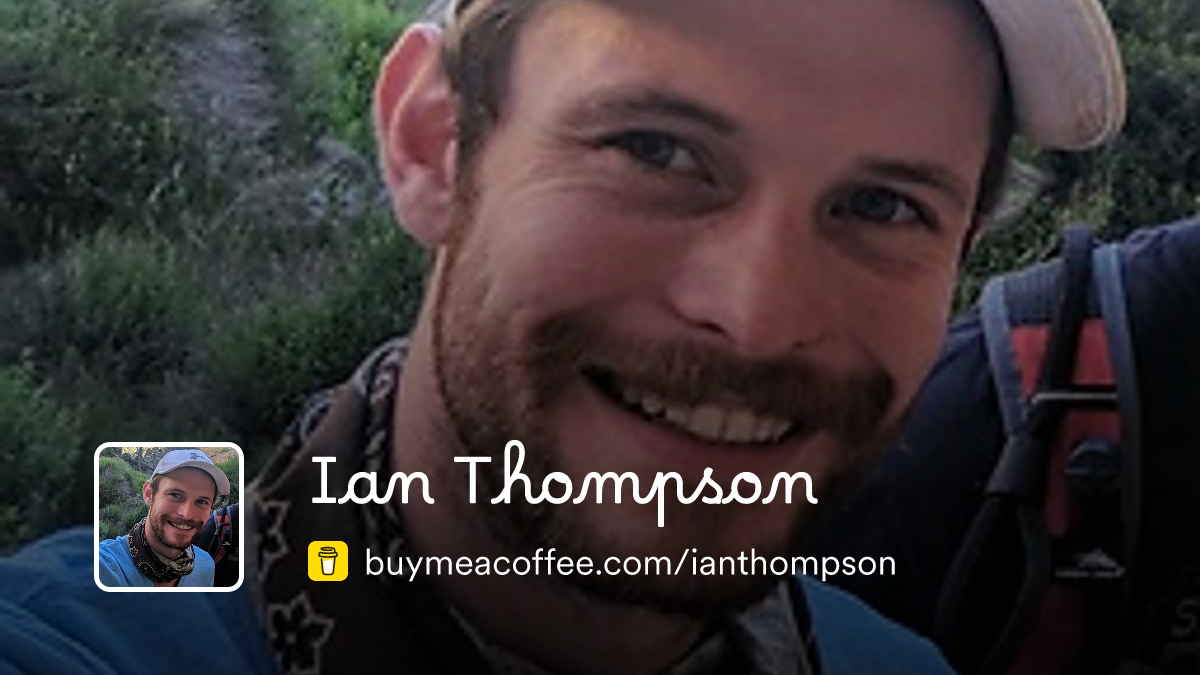 Ian Thompson is writing Python code - Buymeacoffee
