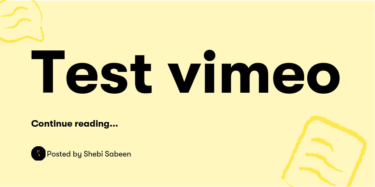 Test vimeo — Shebi Sabeen - Buymeacoffee