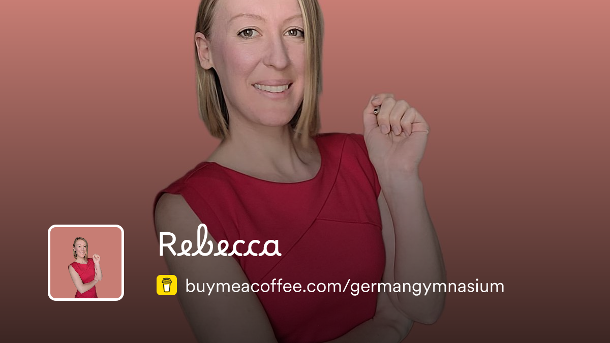 Rebecca is creating videos to help others learn German - Buymeacoffee