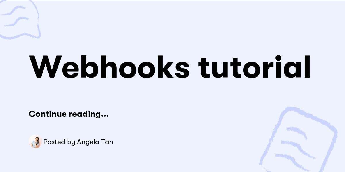 Webhooks tutorial — Angela Tan - Buymeacoffee