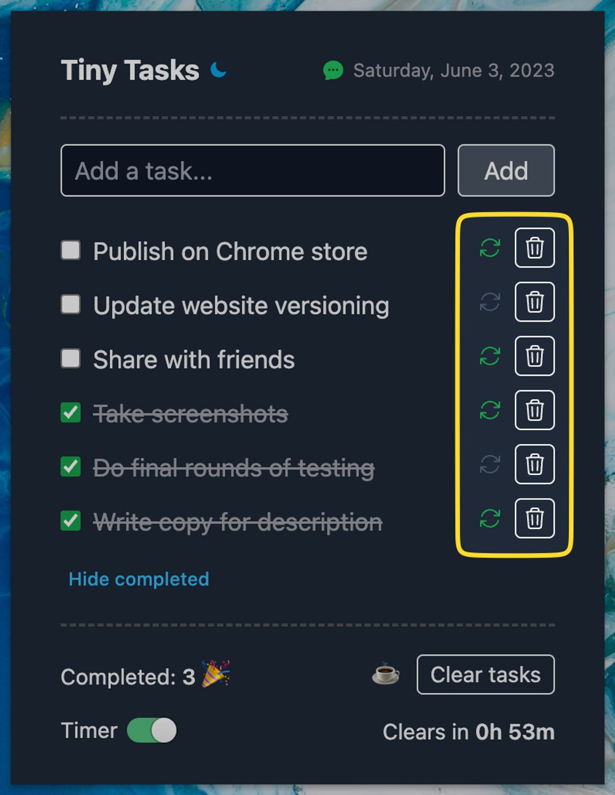 Tiny Tasks v1.5.0 — Tiny Tasks - Buymeacoffee