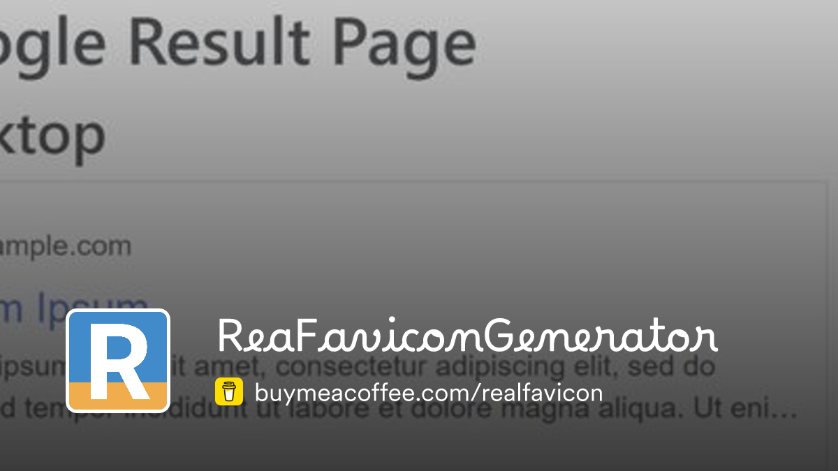 ReaFaviconGenerator is creating the perfect favicon and mobile icons ...