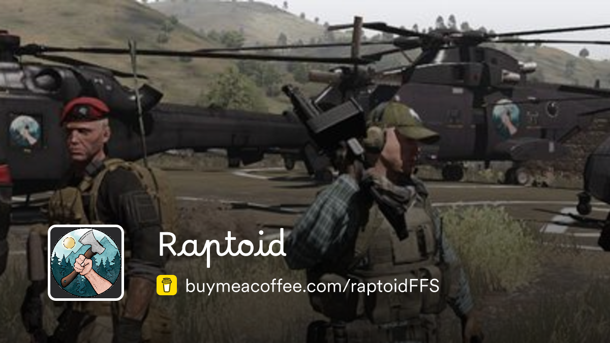 Raptoid is hosting an Arma 3 server - Buymeacoffee