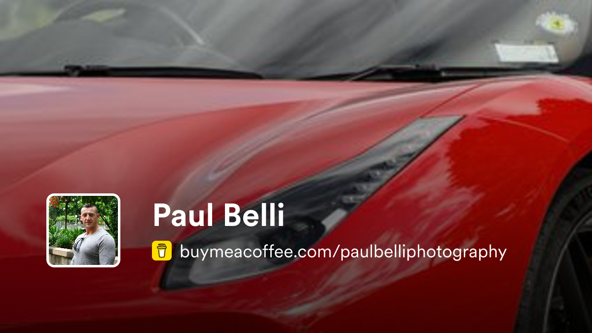 Paul Belli is Automotive photographer - Buymeacoffee