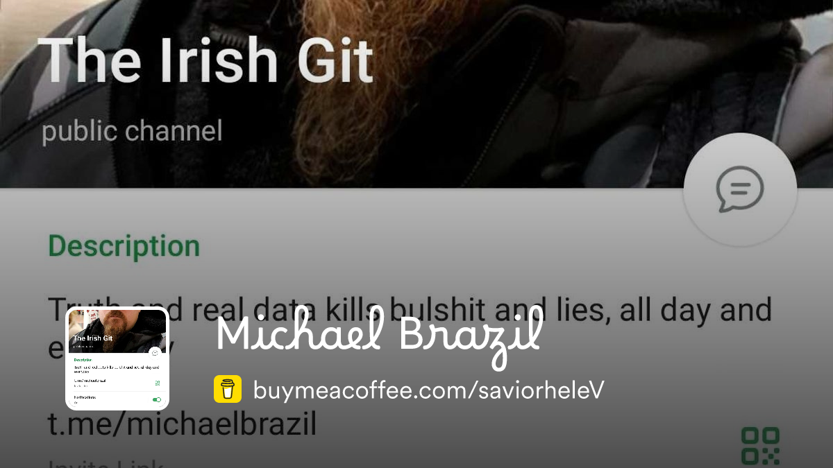 Michael Brazil is A political/all round content creator - Buymeacoffee