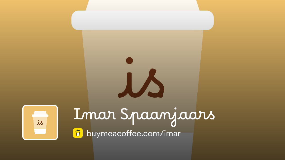 Imar Spaanjaars is creating technical content - Buymeacoffee