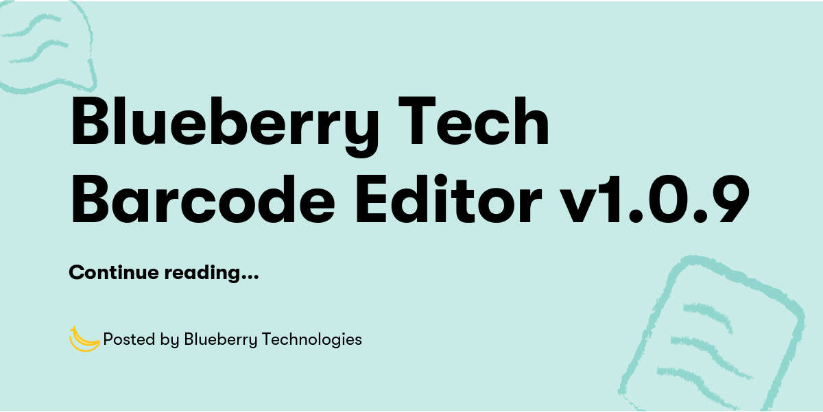 Blueberry Tech Barcode Editor v1.0.9 — Blueberry Technologies - Buymeacoffee