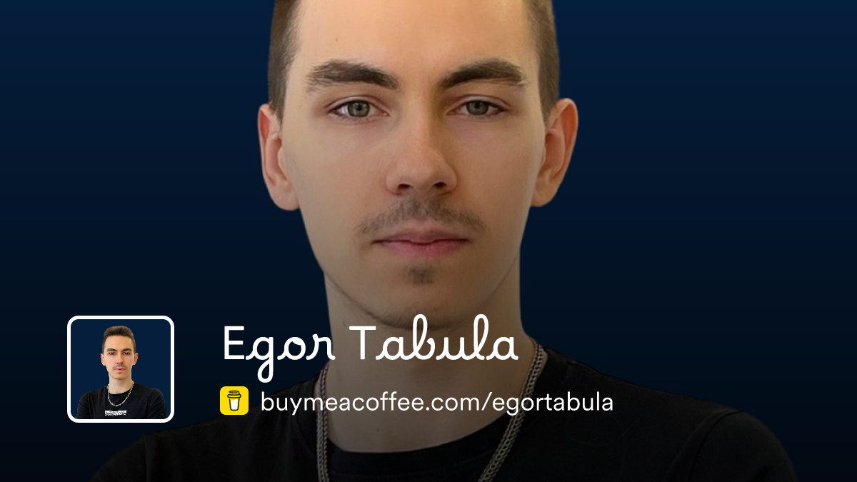 Egor Tabula is cross-platform developer on Flutter - Buymeacoffee