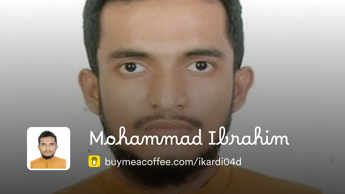Mohammad Ibrahim - Buymeacoffee