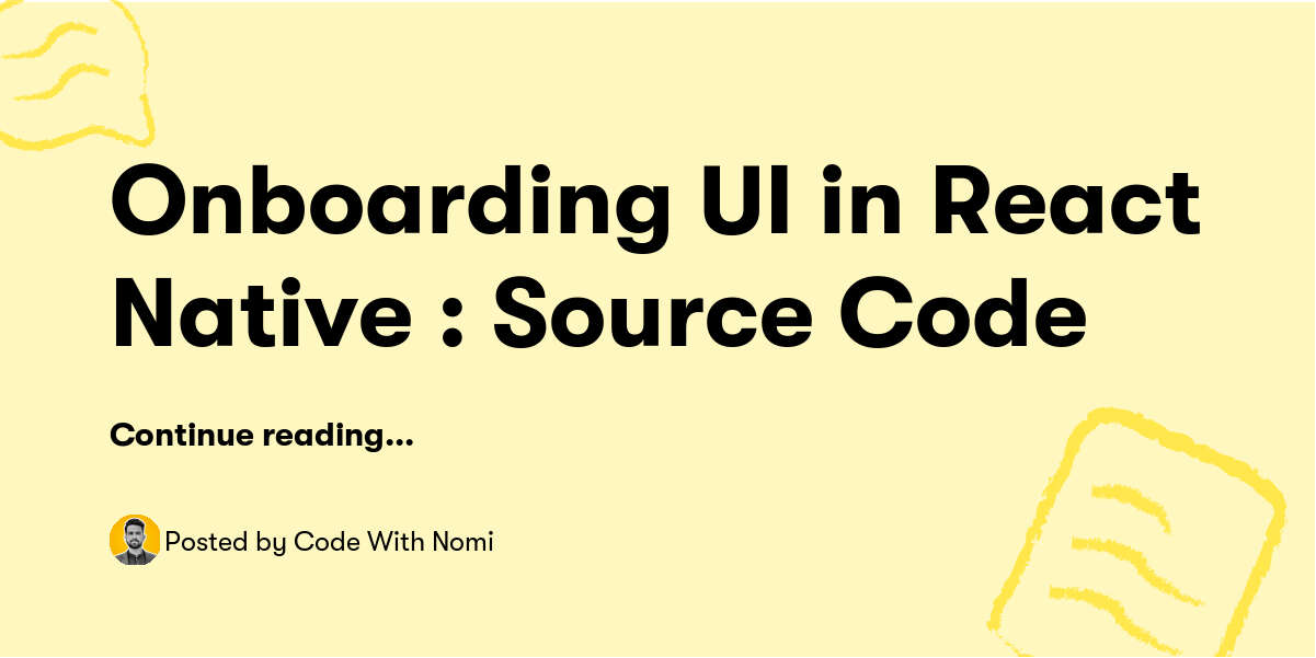 Onboarding UI in React Native : Source Code — Code With Nomi - Buymeacoffee