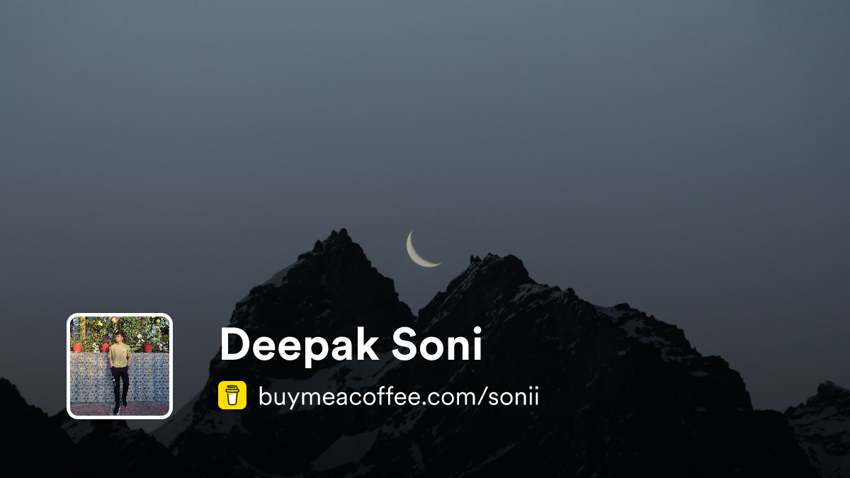 Deepak Soni is Developing @Ensta - Buymeacoffee